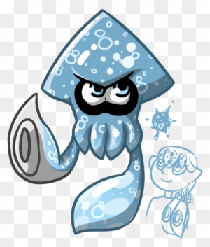 Splatoon Bubbles Squid - Splatoon Light Blue Squid - Free Transparent ...