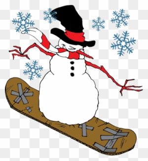 Snowmen Riding A Sled Printable - Snowman Sledding Clipart - Free ...