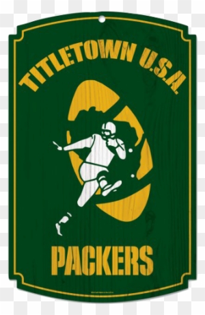 Green Bay Packer Titletown Usa Wood Sign 17"h 2 Pc - Green Bay Packers ...