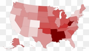 Open - Us Cancer Rates By State - Free Transparent PNG Clipart Images ...