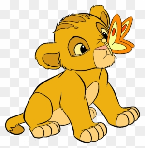 Baby Simba And A Butterfly By Powermaster14 - Oso Con Su Miel - Free ...