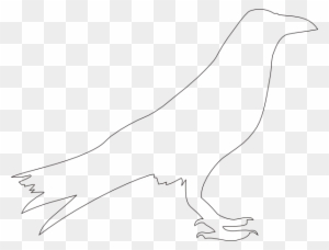 Crow Clip Art - Outline Image Of Crow - Free Transparent PNG Clipart ...