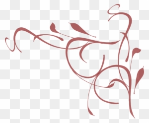 Burgundy Fade Swirl Clip Art - White Corner Design Png - Free ...