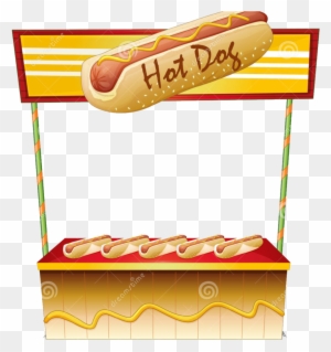 Hotdog Stand Illustration White Background 3331596 - Hot Dog Border ...