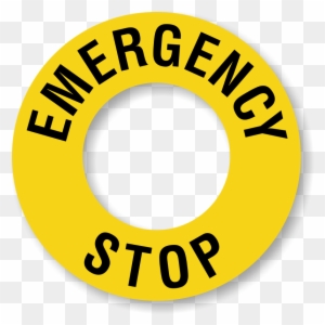 Emergency Stop Ring Label - Etiquetas Paro De Emergencia - Free ...