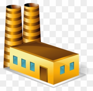 Orange Factory Icon - Industry Building Vector Png - Free Transparent ...