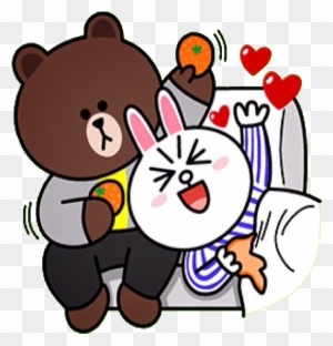 Brown Line Sticker Png Kamos Sticker - Line Friends Brown Sticker ...