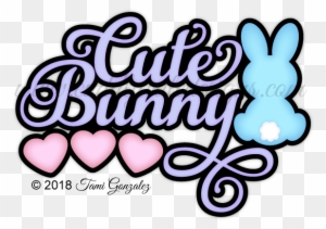 Cute Bunny Title - Rabbit - Free Transparent PNG Clipart Images Download
