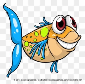 Smiling Fish Coloring Page - Coloring Book - Free Transparent PNG ...