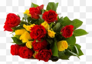 Red And Yellow Roses Bouquet - Free Transparent PNG Clipart Images Download