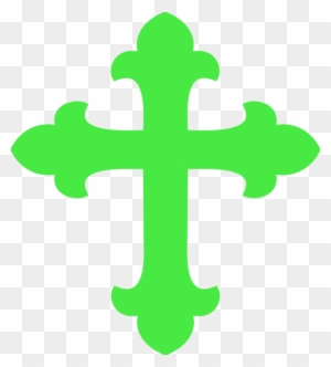 Green Christian Cross Clip Art