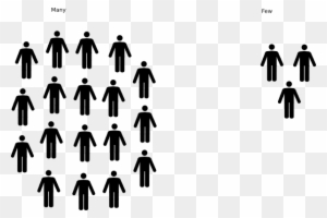 Many Vs Few Clip Art - Few Vs Many People - Free Transparent PNG ...