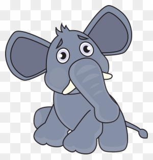 Free Funny Cartoon Elephant Clip Art - Sad Elephant Clip Art - Free ...