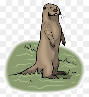 Cartoon Otter Standing - Free Transparent PNG Clipart Images Download