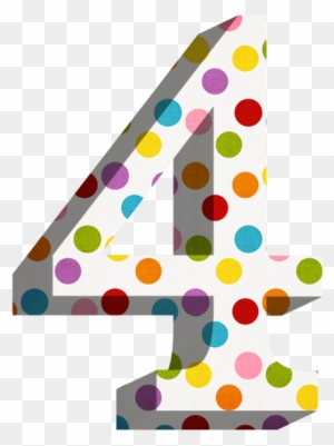 Polka Dot Number 4 - Free Transparent PNG Clipart Images Download