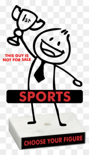 White Marble W/ Sports Figure - Win Trophy Clipart Black And White ...