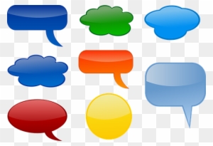 Speech Bubble Clip Art - Coloured Speech Bubble Clipart - Free ...