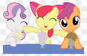 Image - Mlp Cmc Drinking Milkshake - Free Transparent PNG Clipart ...