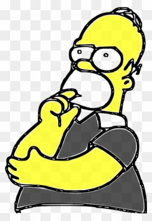 Thinking Homer Simpsons, Cartoon, Comic, Tv Show, Thinking - Png ...