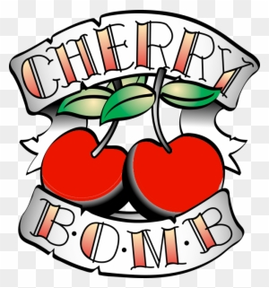 Cherry Bomb Hybrid - Tatoo Design Rockabilly Style - Free Transparent ...