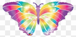 44" Butterfly Luminous Shape Balloon - Free Transparent PNG Clipart ...
