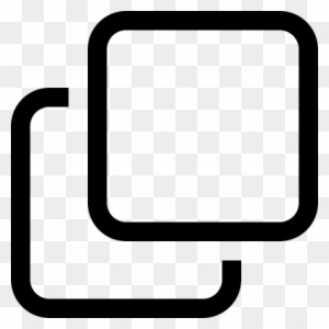 Two Rounded Equal Squares Outlines Symbol Vector - Double Icon - Free ...