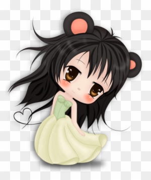 Cute Chibi School Girl - Chibi Girl With Black Hair - Free Transparent ...