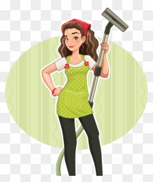 Our Clients - Cleaning Woman Cartoon - Free Transparent PNG Clipart ...