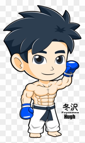 Muscular Chibi Boxer - Chibi Boxer - Free Transparent PNG Clipart ...