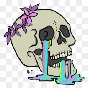 Pastel Bleeding Skull By Xxanemic333vampirexx - Pastel Goth Skull ...