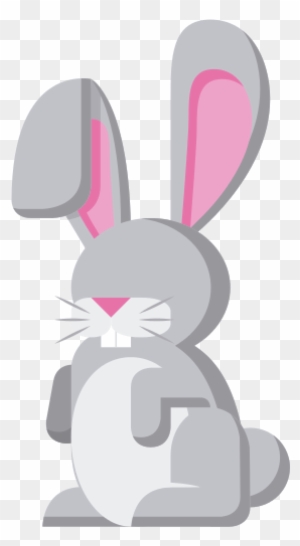 Cute Cartoon Rabbit Isolated On White Background - Rabbit - Free ...