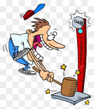 Funservicesbear Image - Carnival Hammer Game Cartoon - Free Transparent ...