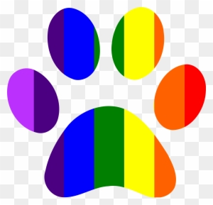 Paw Print Clip Art - Rainbow Paw Print Png - Free Transparent PNG ...