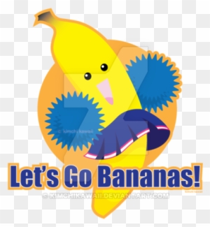 Let's Go Bananas By Kimchikawaii - Illustration - Free Transparent PNG ...