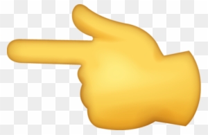Right Pointing Backhand Index Iphone Emoji Jpg - Pointing Finger ...