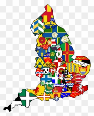 Uk Counties Flags Map By Britannialoyalist - England - Free Transparent ...