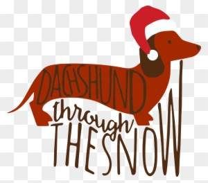 Dachshund Through The Snow - Dachshund Through The Snow Clip Art - Free ...