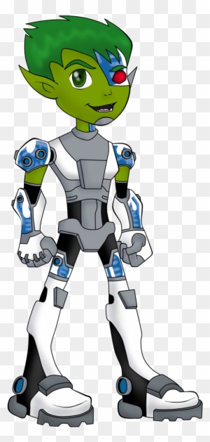 Cyborg The Cyber Beast Boy By Beastgreen - Cyborg & Beast Boy - Free ...