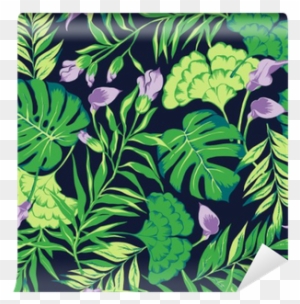 Vector Seamless Bright Colorful Tropical Pattern With - Tropics - Free ...