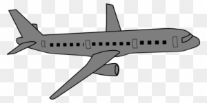 Grey Airplane Clip Art At Clker - Airplane Clipart Grey - Free ...