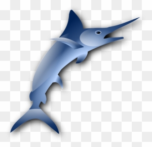 Swordfish Clipart Animated - Cartoon Swordfish Transparent - Free ...