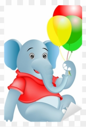 Cartoon Party Elephant Balloon - Free Transparent PNG Clipart Images ...