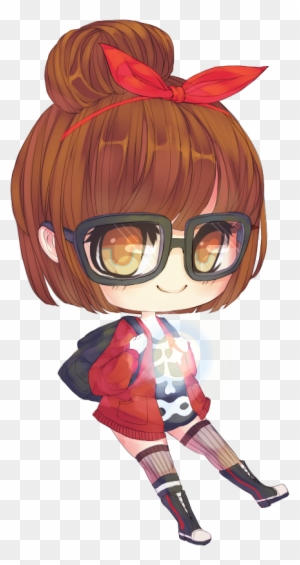 Chibi Girl With Nerd Glasses