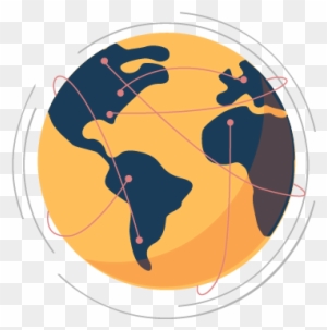 Graphic Of An Interconnected Globe - World Map - Free Transparent PNG ...