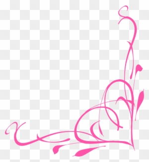 Corner Heart Swirl Clip Art - Turquoise Corner Border Design - Free ...