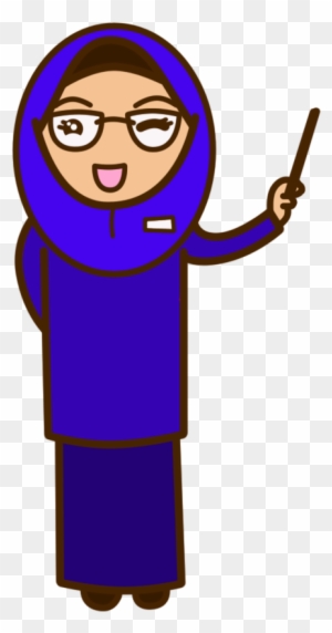 Teacher Muslimah Cartoon Png - Free Transparent PNG Clipart Images Download