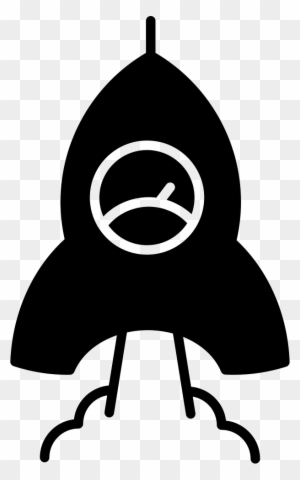 Space Ship Silhouette With Speedometer Launching Comments - Icon - Free ...