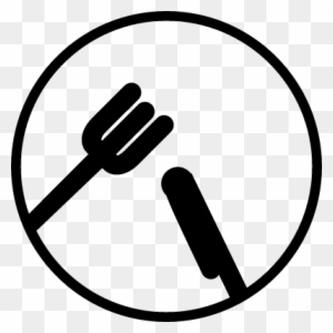 Fork And Knife Inside A Circular Border Vector - Wordpress - Free ...