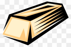 Vector Illustration Of Precious Metal Gold Bar, Gold - Cartoon Blocks ...