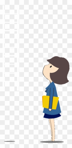 Person Looking Up Cartoon